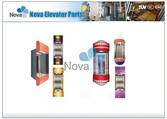 Customized Elevator Cabins Elevators Components / Panoramic Lift Cabin