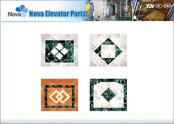 PVC / Marble Commercial Elevator Cabin Floor , Passenger Lift Components