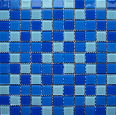 300x300mm mosaic tile outlet,crystal glass,swmming pool mosaic tiles, code blue supplier