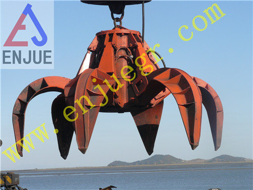 New Electric Hydraulic Orange-Peel Grab for Barge Bulk Material Handling for Rock