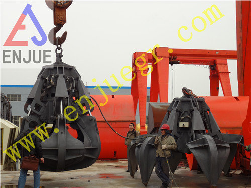 New Remote Control Grab Electric Hydraulic Orange Peel Grab used for Rock and Bulk Material