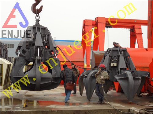 New Remote Control Grab Electric Hydraulic Orange Peel Grab used for Rock and Bulk Material