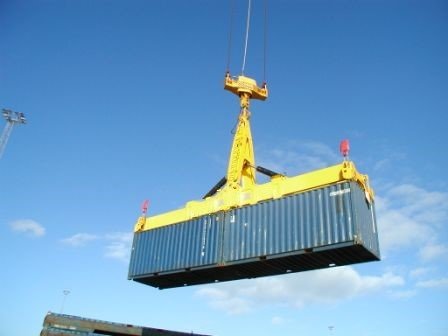 electric hydraulic rotatary telescopic container spreader