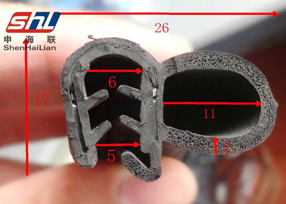 composite EPDM Rubber Cabinet Door Seal With Metal For sealing slot 4mm