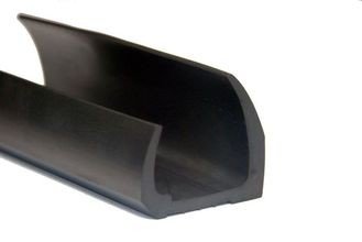 Customized PVC / EPDM U - Shaped Rubber Seal , Overhead Door Threshold Seal