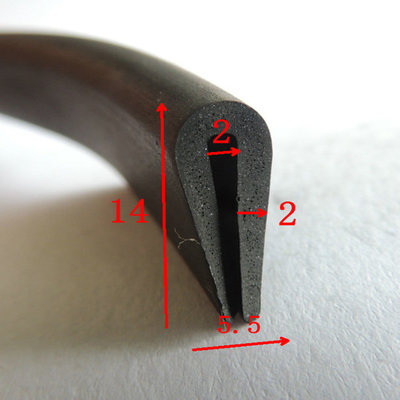 Electricial Equipment U - Shaped Rubber Seal , Eco-friendly Extruded Rubber Seal