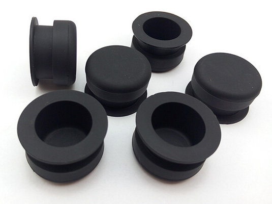 Weather Resistance Rubber Customized Parts , Rubber Cap With Black Epdm Rubber