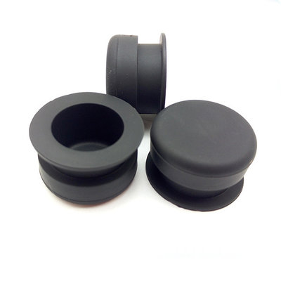 Weather Resistance Rubber Customized Parts , Rubber Cap With Black Epdm Rubber