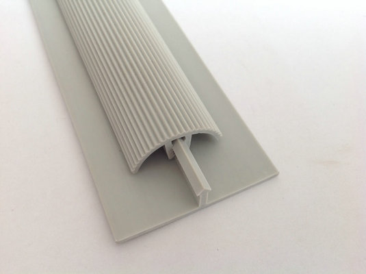 Gray fridge U Shape PVC Extrusion Profiles , Co-extruded window profiles