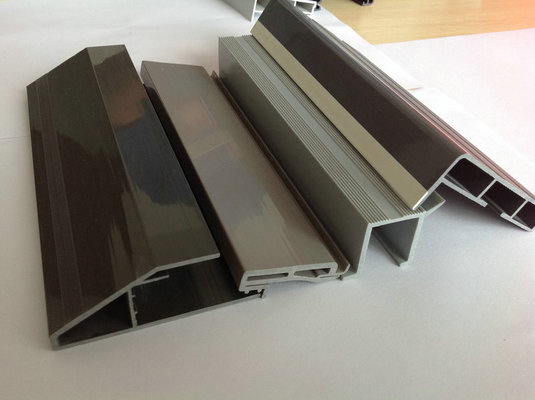 Gray fridge U Shape PVC Extrusion Profiles , Co-extruded window profiles