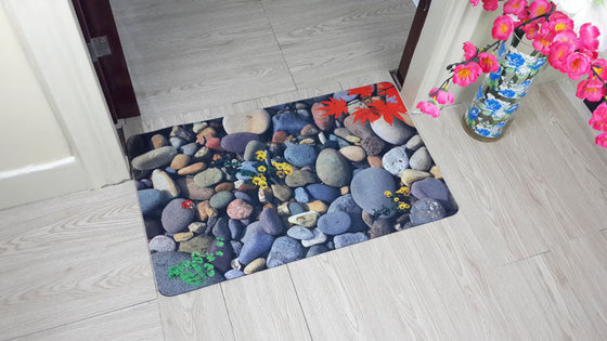 Eco-Friendly Beautiful Rubber Floor Carpet , Custom Rubber Floor Mats