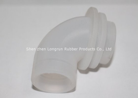Natural Clear Molded Rubber Elbow Hose Connecting Two Plastic / Metal Pipe