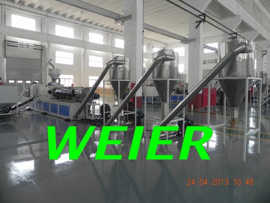 Parallel Twin Screw Extruder Plastic Pelletizing Machine For WPC PVC Granules