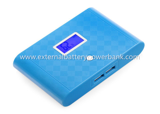 Blue Smart phone / Table PC / Mp3 Dual Portable Mobile Power Bank 10400mAh
