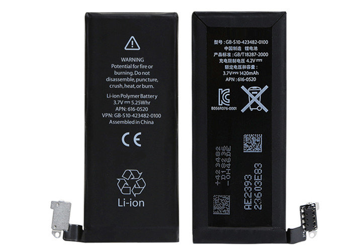 1420mAh 3.7V Iphone Replacement Batteries / Internal Battery for Apple iPhone 4 4G