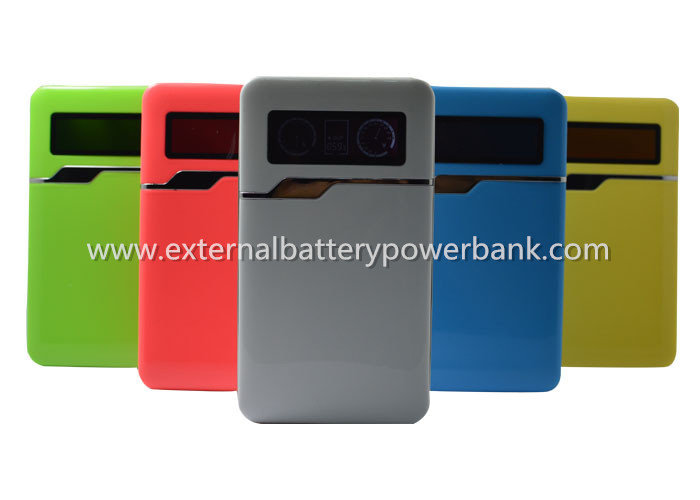Rectangle Green Dual USB Portable External Battery Power Bank 6600mAh for MP3 / MP4