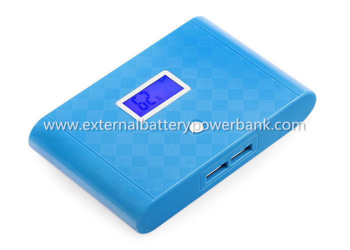 Blue Smart phone / Table PC / Mp3 Dual Portable Mobile Power Bank 10400mAh