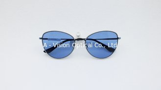 China Fashion metal Sunglases Women accessories UV protaction 100% round eye shape supplier