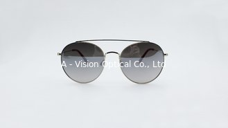 China Retro Round Double bridge metal sunglasses for Men Women new designer supplier