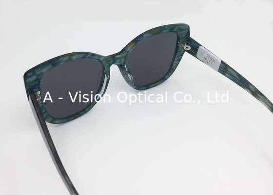 Cateye acetate sunglasses Men Women special green pattern UV 100% supplier