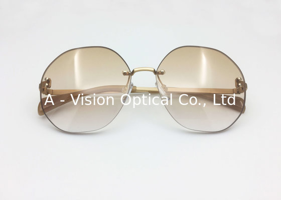 Lightweight rimless titanium sunglasses Men Women accessories UV protection 100% supplier