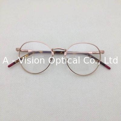 Round ophthalmic eyeglass in titanium for fashion icon accessories supplier