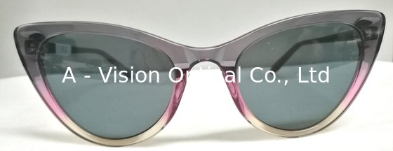 Super cateye sunglasses Plastic sun wear polarized lens Natural material supplier