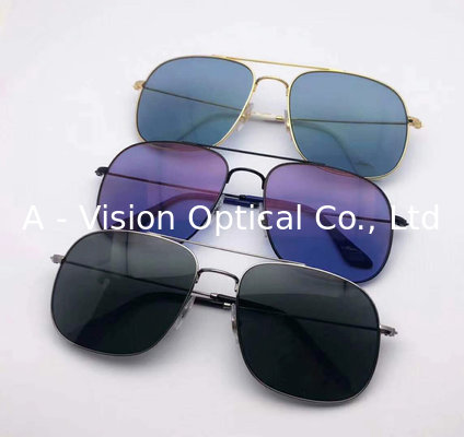 Rectangle retro metal suunglasses Men Women UV protection 400 fasion designs supplier