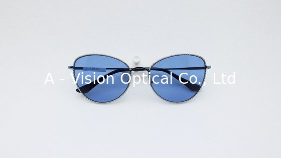 Fashion metal Sunglases Women accessories UV protaction 100% round eye shape supplier