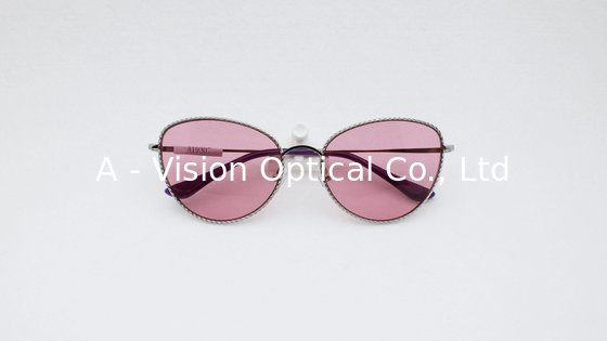 Fashion metal Sunglases Women accessories UV protaction 100% round eye shape supplier
