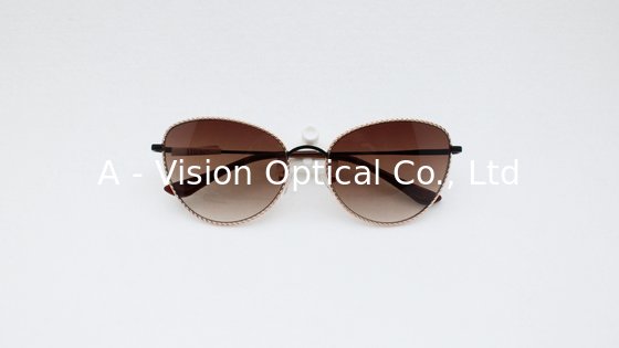 Fashion metal Sunglases Women accessories UV protaction 100% round eye shape supplier