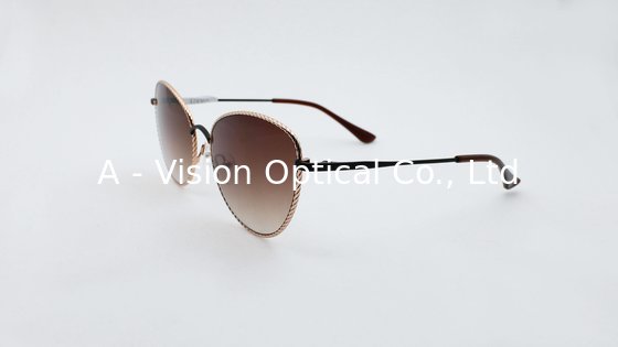 Fashion metal Sunglases Women accessories UV protaction 100% round eye shape supplier