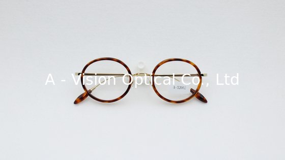 UltraLight titanium acetate Retro round Fashion Eyeglass frame for Men Women supplier