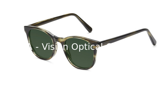 Vintage Acetate Sunglasses for Men Women Classic Retro Designer Style with Handmade Acetate 100% UV 400 Protection supplier