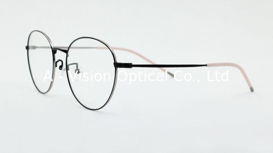 Titanium Full Frame Non-Prescription Glasses Optical Eyeglassess with Blue Light Blocking Round Retro Style Glasses supplier
