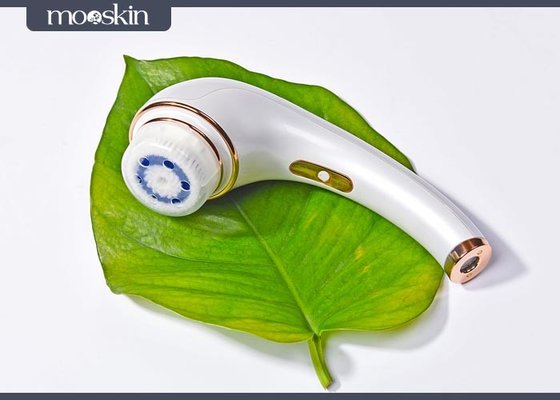 Potable 6 In 1 Deep Cleansing Facial Brush Massager With Sponge Head