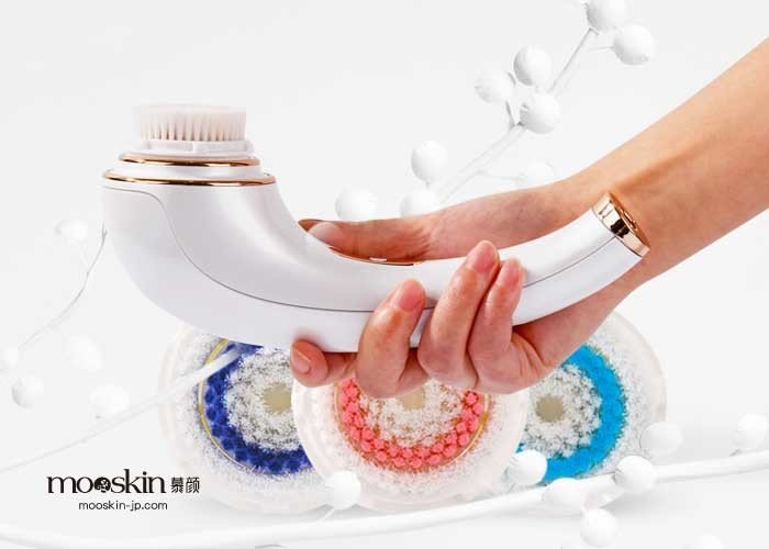 Detachable Handle Face Brush Cleanser Electric Soft Bristle Brush Head