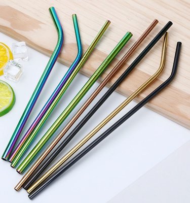 Eco-friendly colourful bend and straight drinking straw