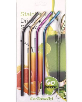 Eco-friendly colourful bend and straight drinking straw