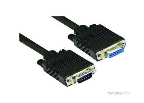 Braid Shield PVC Covered Cable Harness Assembly VGA Cable Male To Female 1.5m 2m 3m