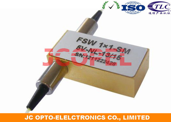 1x1 Mechanical Fiber Optic Switch Single Mode 1260 - 1620nm Available