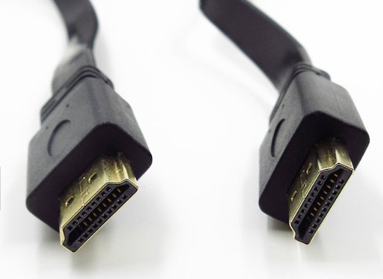 Colorful Flat 1.4V Custom Cable Assemblies , 4k HDMI Extension Cable For Audio