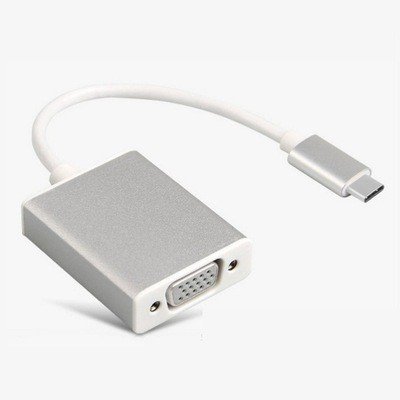 Durable USB Type C To VGA Converter , Micro USB Type C To VGA Adapter Support 1080P HDTV