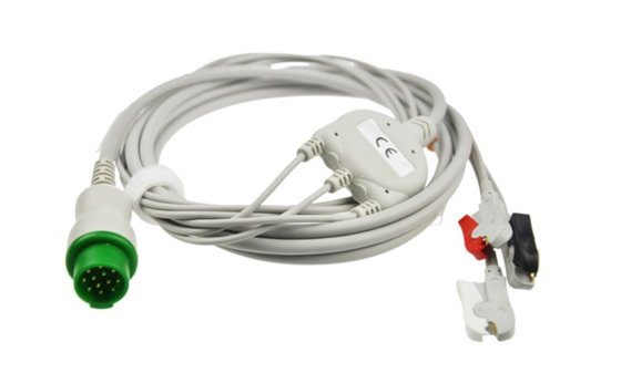 Mindray ECG Cable 3 Lead 12 Pins Snap Patient End TPU Cable Material PM 5000 PM6000