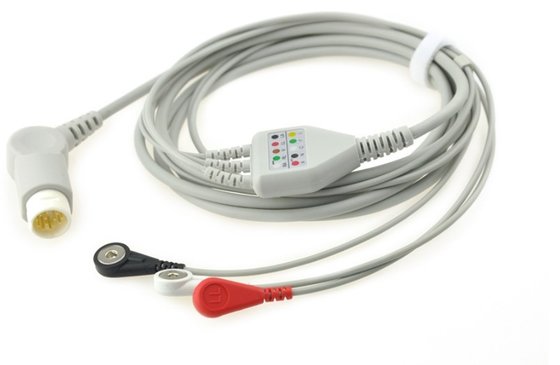 12 Pin  ECG Cable 3.5m Length IEC/ AHA Datex - Ohmeda Compatible