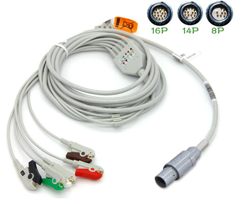 Primedic Patient Monitor ECG Cable 5 Lead Grabber Type For Defi - Monitor DM10DM30