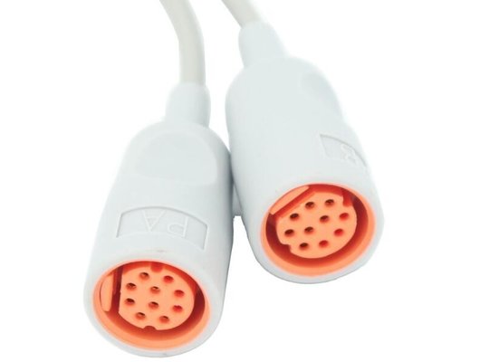 Drager / Siemens Invasive Blood Pressure Cable , 6 Pin Transducer Cable Round 10pin Socket
