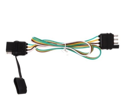 6/12/24V 4 Pin Flat PVC Trailer Light Plug Wire Harness Connector For Caravan AF