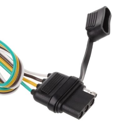 6/12/24V 4 Pin Flat PVC Trailer Light Plug Wire Harness Connector For Caravan AF