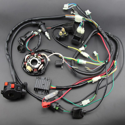 Loom Gy6 Engine Wiring Harness Universal Harness Kit With Mouse Style Switch